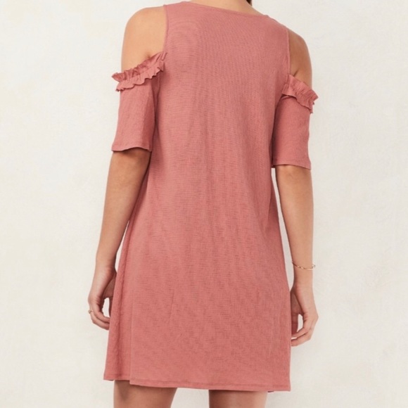 LC Lauren Conrad | Dresses | Cold Shoulder Ruffle Dress | Poshmark